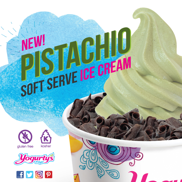 New Ice Cream Flavour: Pistachio Soft Serve - Yogurty's® Froyo® Frozen ...